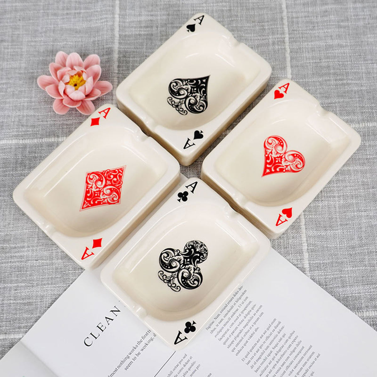 Cool Ashtray Playing Card Ceramic Minimalist Ash Tray – Ashtray Planet