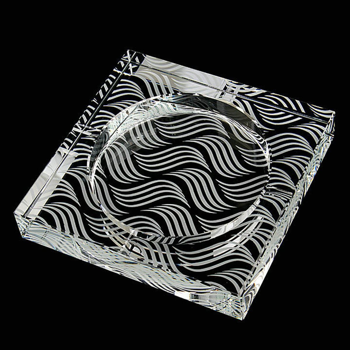 Glass Ashtray for Cigarettes Square – Ashtray Planet