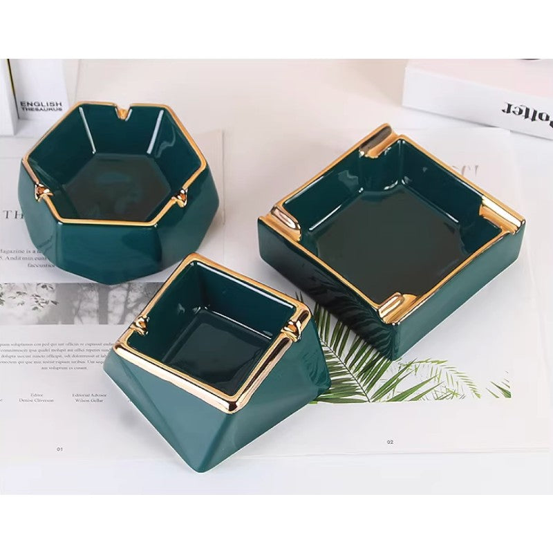 Modern Ceramic Ashtray Geometric Designs – Ashtray Planet