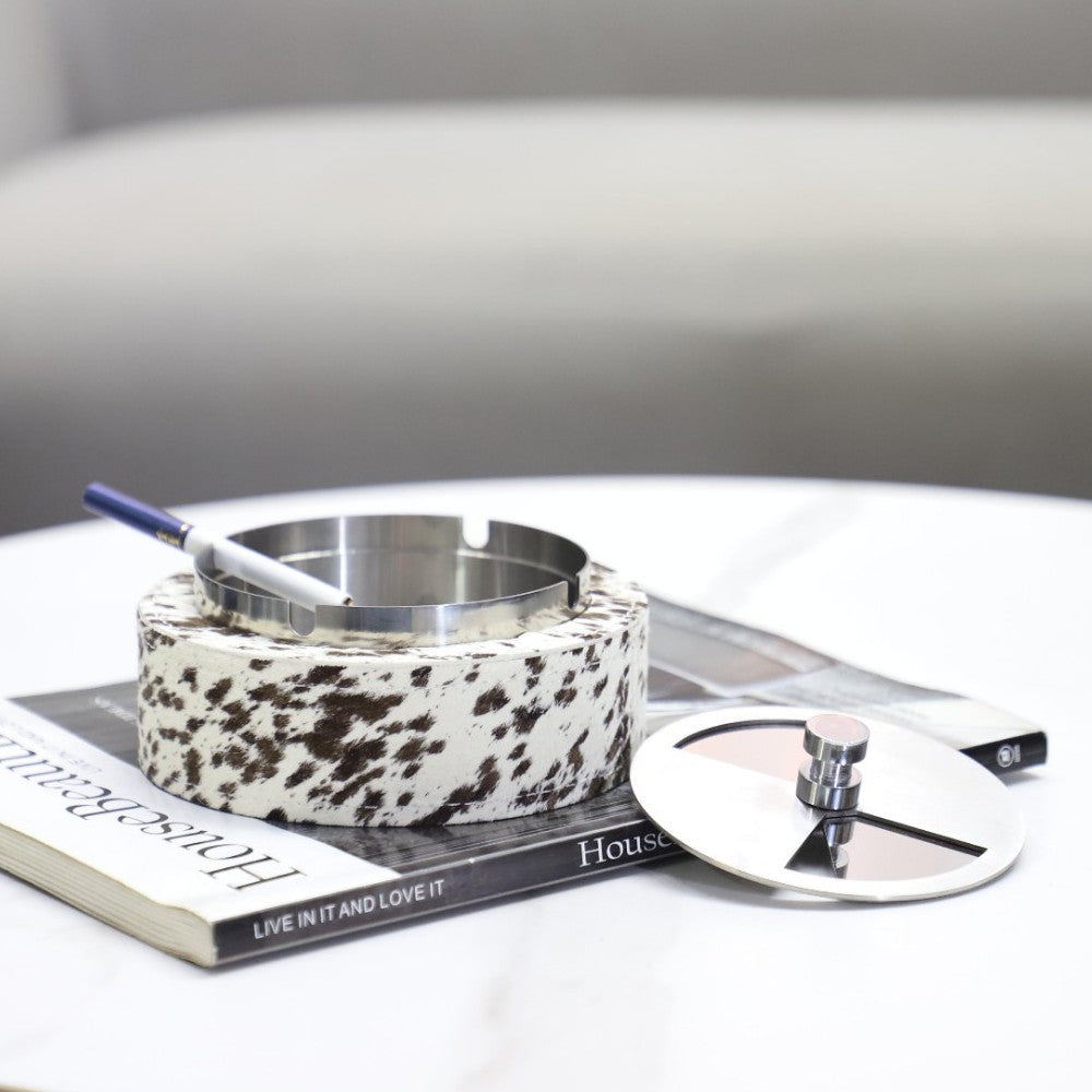 Modern Stainless Steel Ashtray with Rotating Lid (optional Base ...