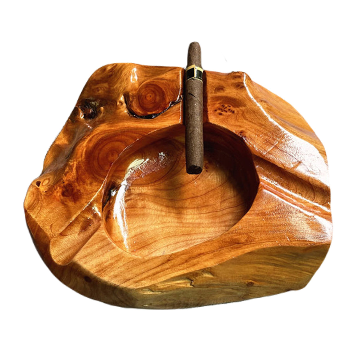 Wooden Cigar Ashtray Irregular Shape – Ashtray Planet