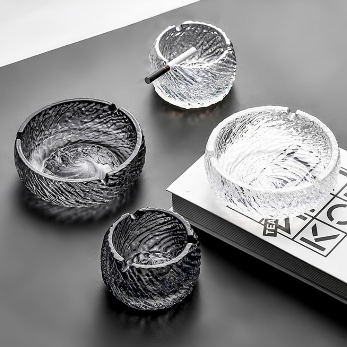 Cool Glass Ashtray Textured Surface – Ashtray Planet