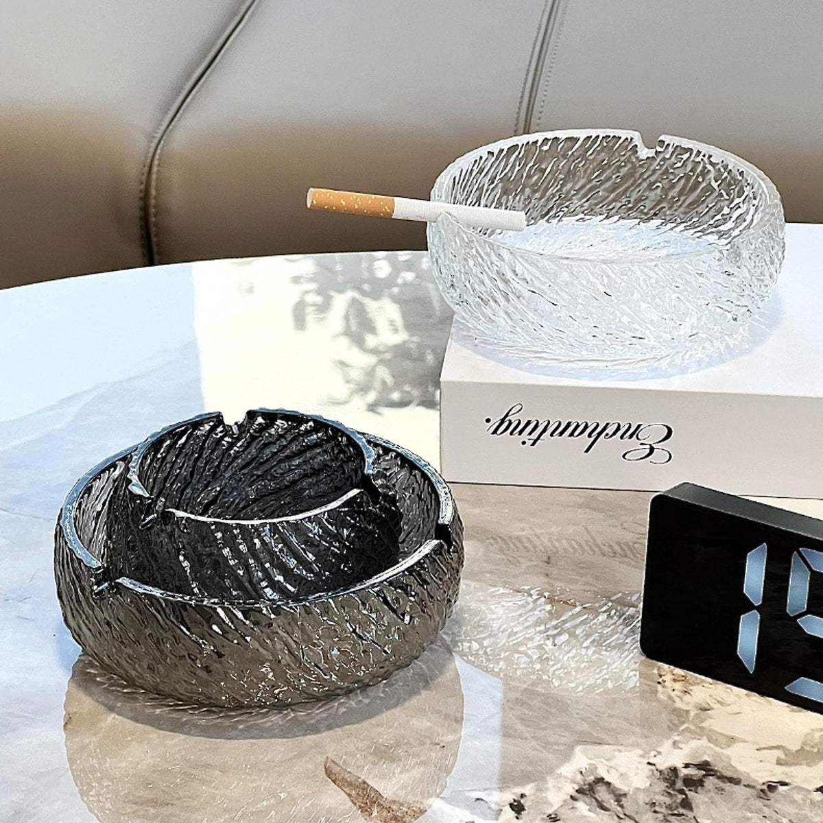 Cool Glass Ashtray Textured Surface – Ashtray Planet