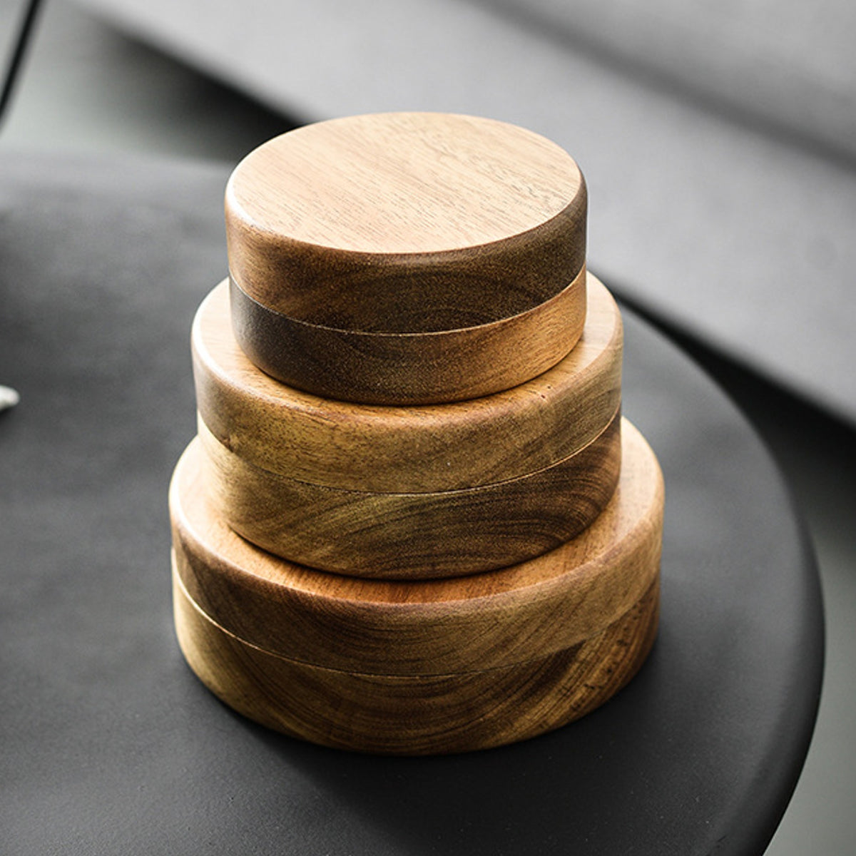 Covered Ashtray with Lid Wooden Acacia Smokeless Ash Tray – Ashtray Planet