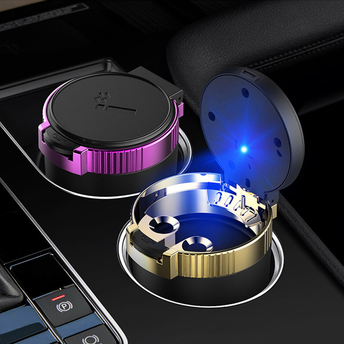 Car Ashtray with Lid Stainless Steel – Ashtray Planet