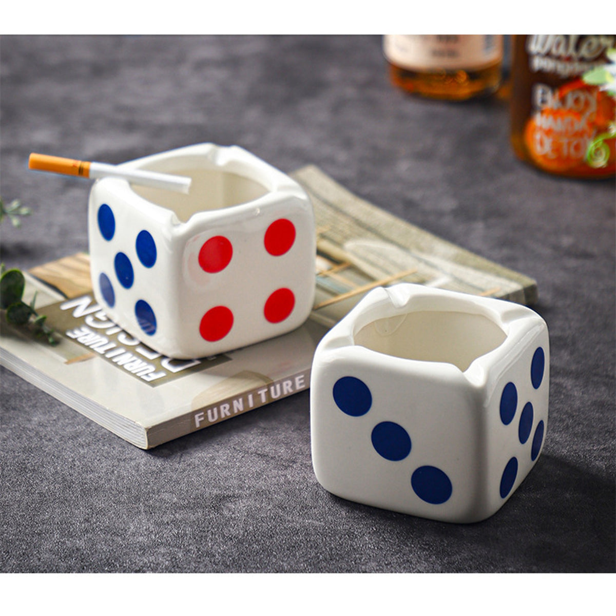 Dice Ashtray Windproof Outdoor Minimalist Ceramic Ash Tray – Ashtray Planet