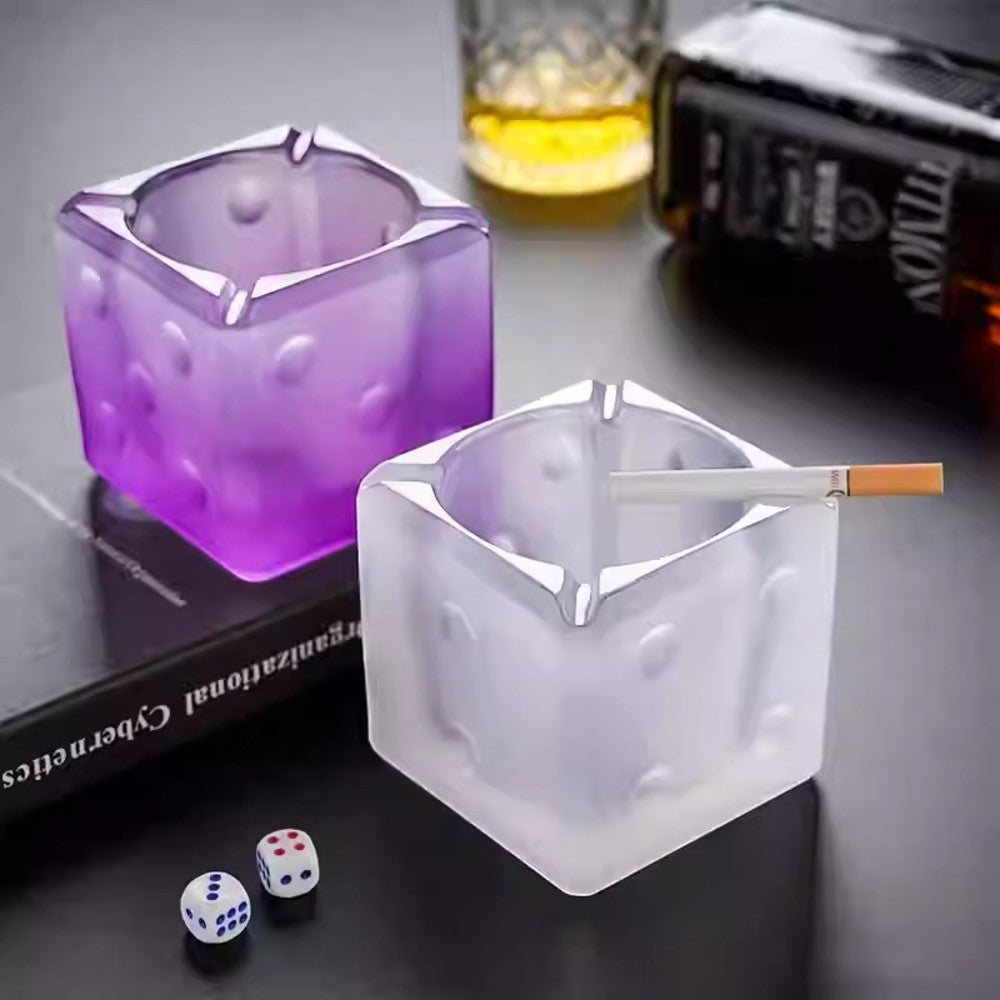 Dice Glass Ashtray Crystal Cube Design – Ashtray Planet