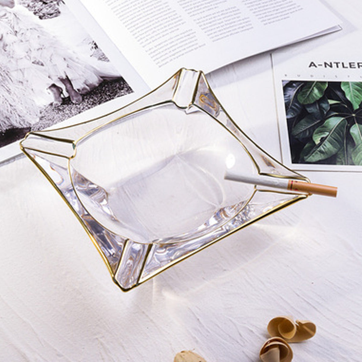 Glass Ashtray for Cigar Cigarette Large – Ashtray Planet