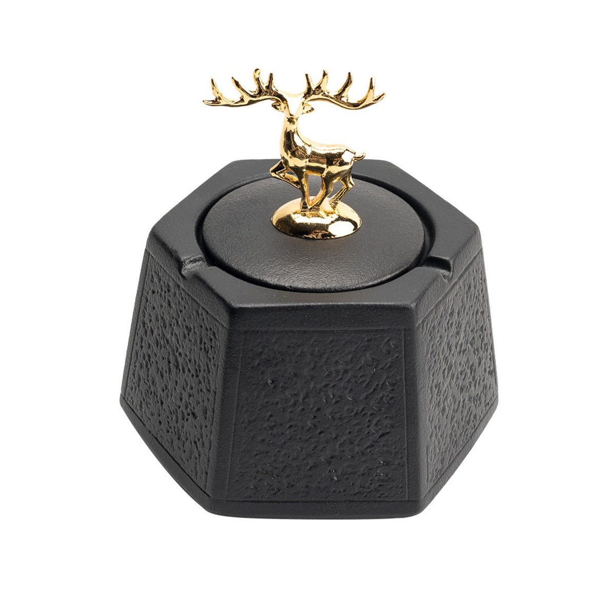 Ashtray with Lid Elegant Black – Ashtray Planet