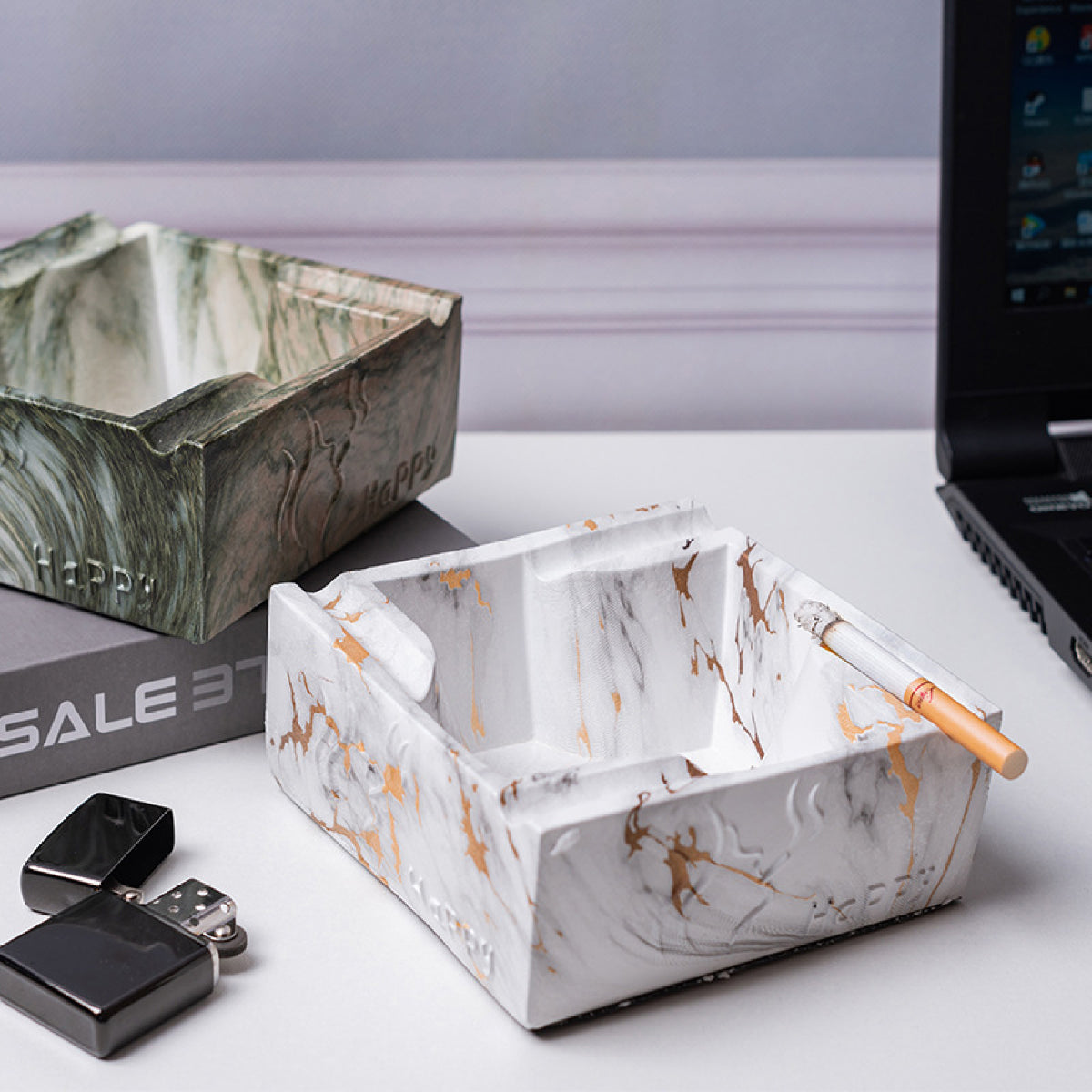 Ashtray with Cool Marble Pattern – Ashtray Planet