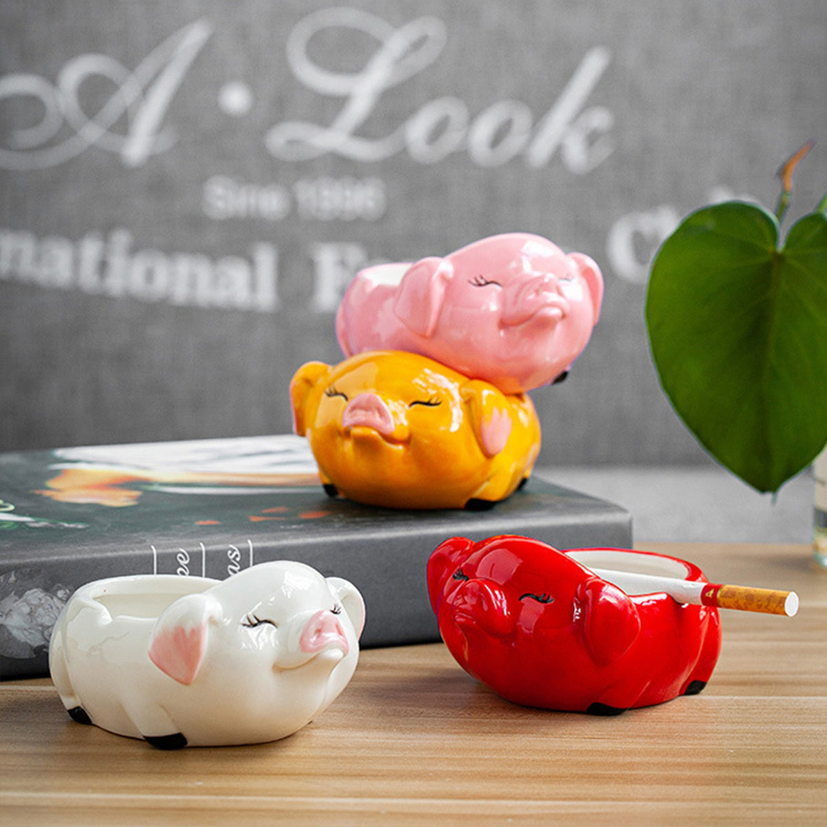 Cute Pig Ashtray Ceramic Cool Adorable Ash Tray – Ashtray Planet