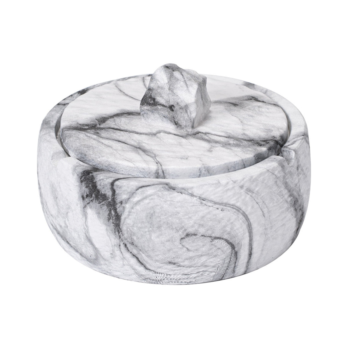 Outdoor Ashtray with Lid and Marble Patterns – Ashtray Planet